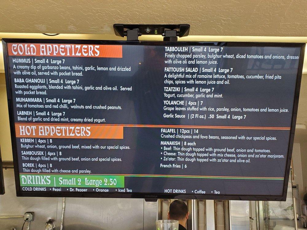 Menu at GOLDEN GRILL ( Syrian & Lebanese) cuisine Fresno restaurant, Fresno