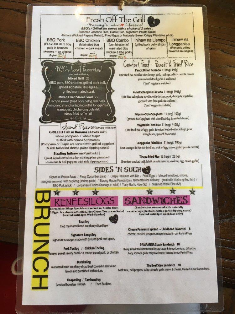 Menu at Only at Renee's ~ A Taste of Pampanga, Philippines restaurant ...