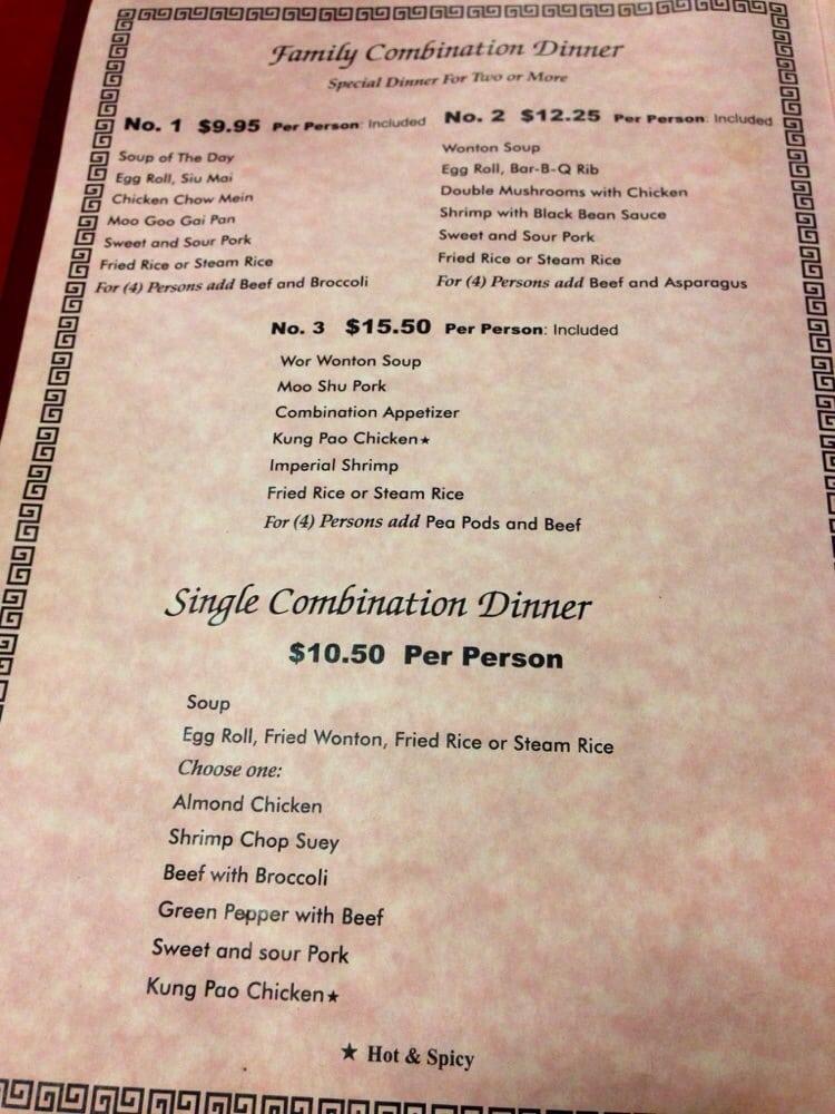 Menu at Fu Wing Low restaurant, Fountain Valley