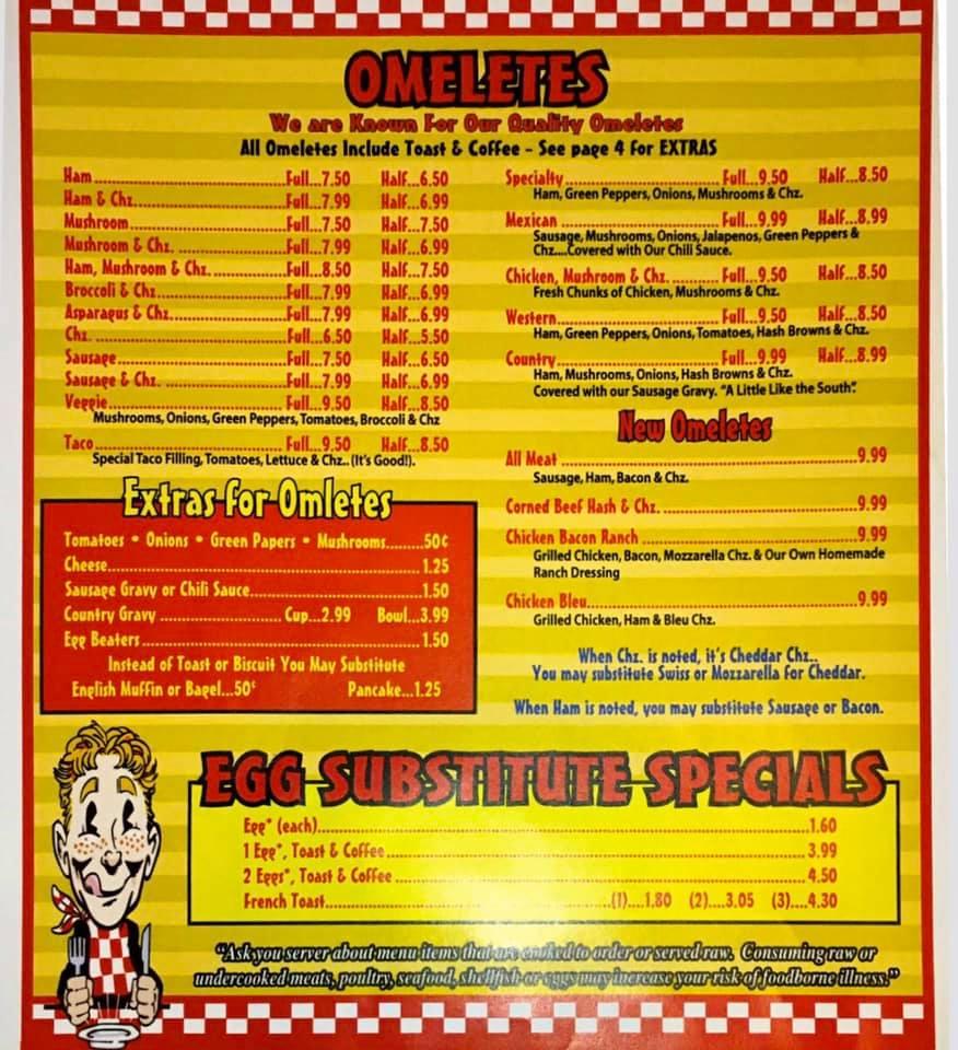 Menu at Hard Times Family Restaurant, Decatur