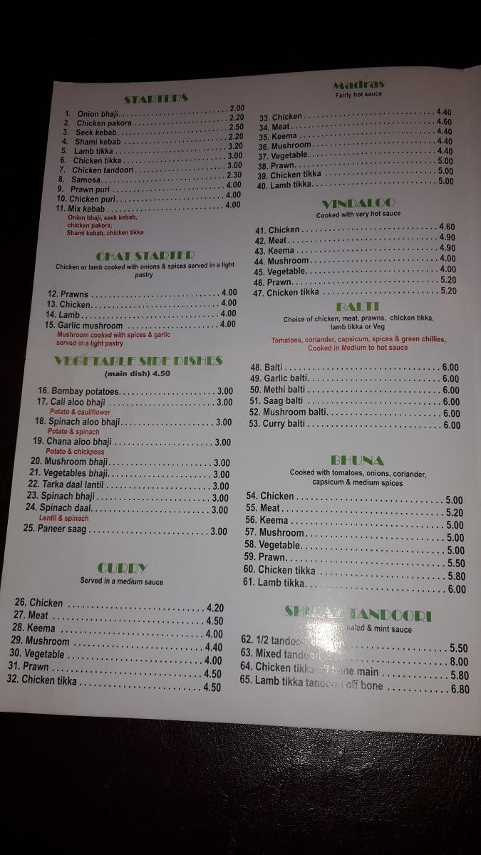 Menu at Shiraz pizza Rotherham fast food, Rotherham, 242 Bawtry Rd