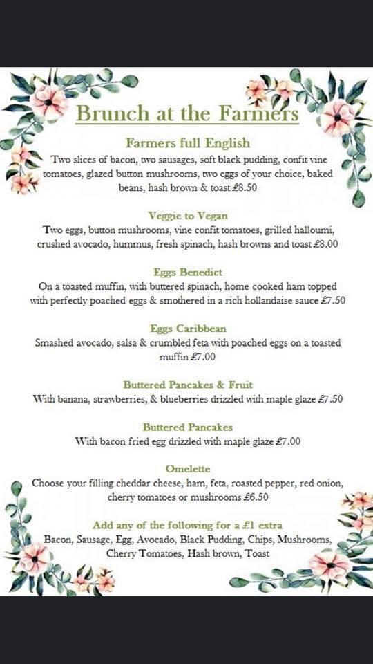 Menu at The Farmers pub & bar, Haywards Heath, Lewes Road
