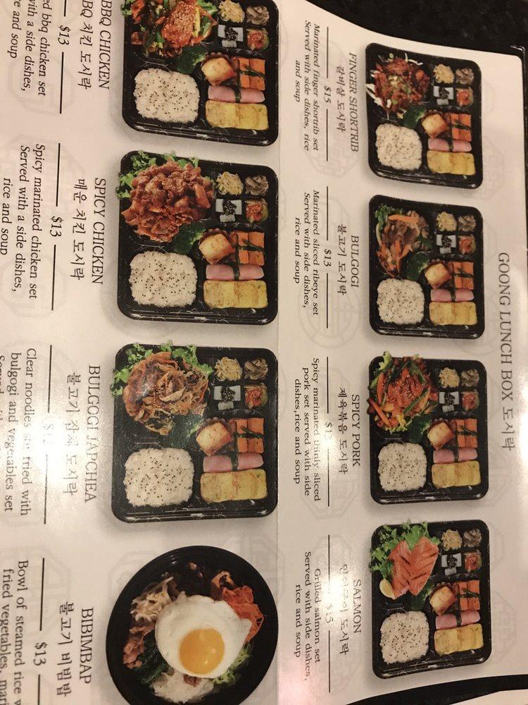 Carta de Goong Korean BBQ Restaurant, Las Vegas