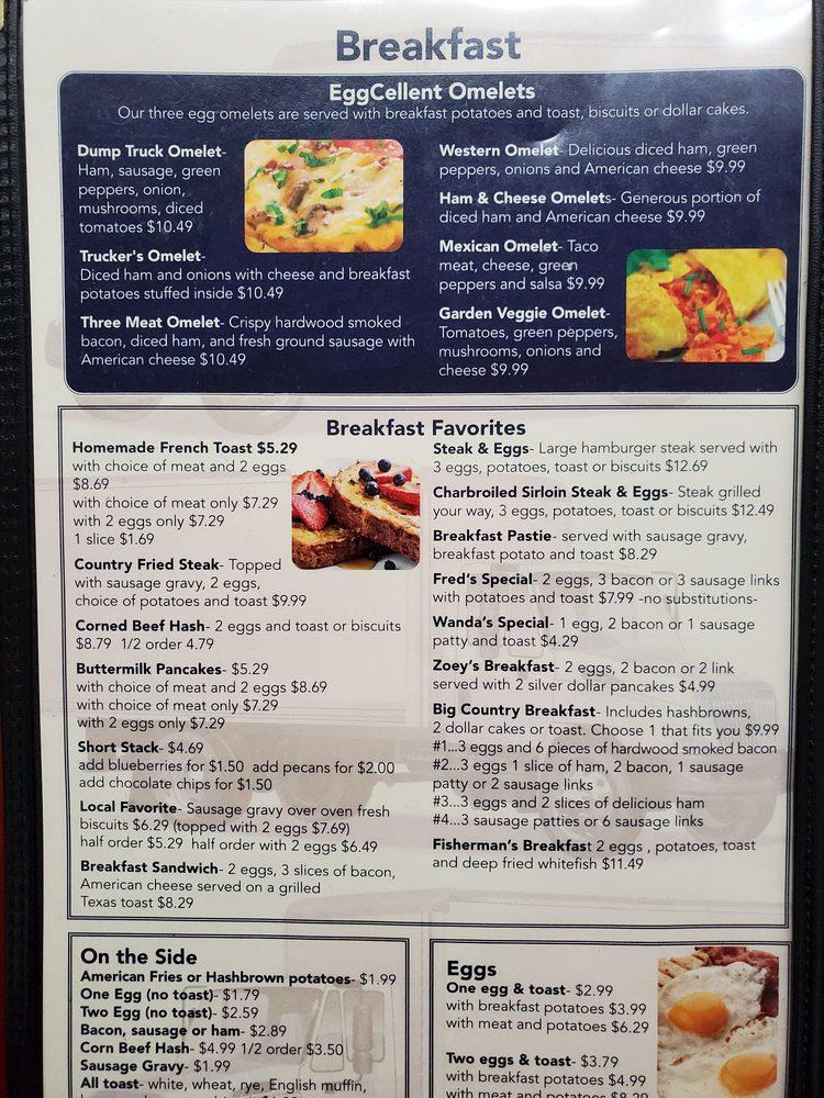 Menu at St Ignace Truck Stop restaurant, Saint Ignace