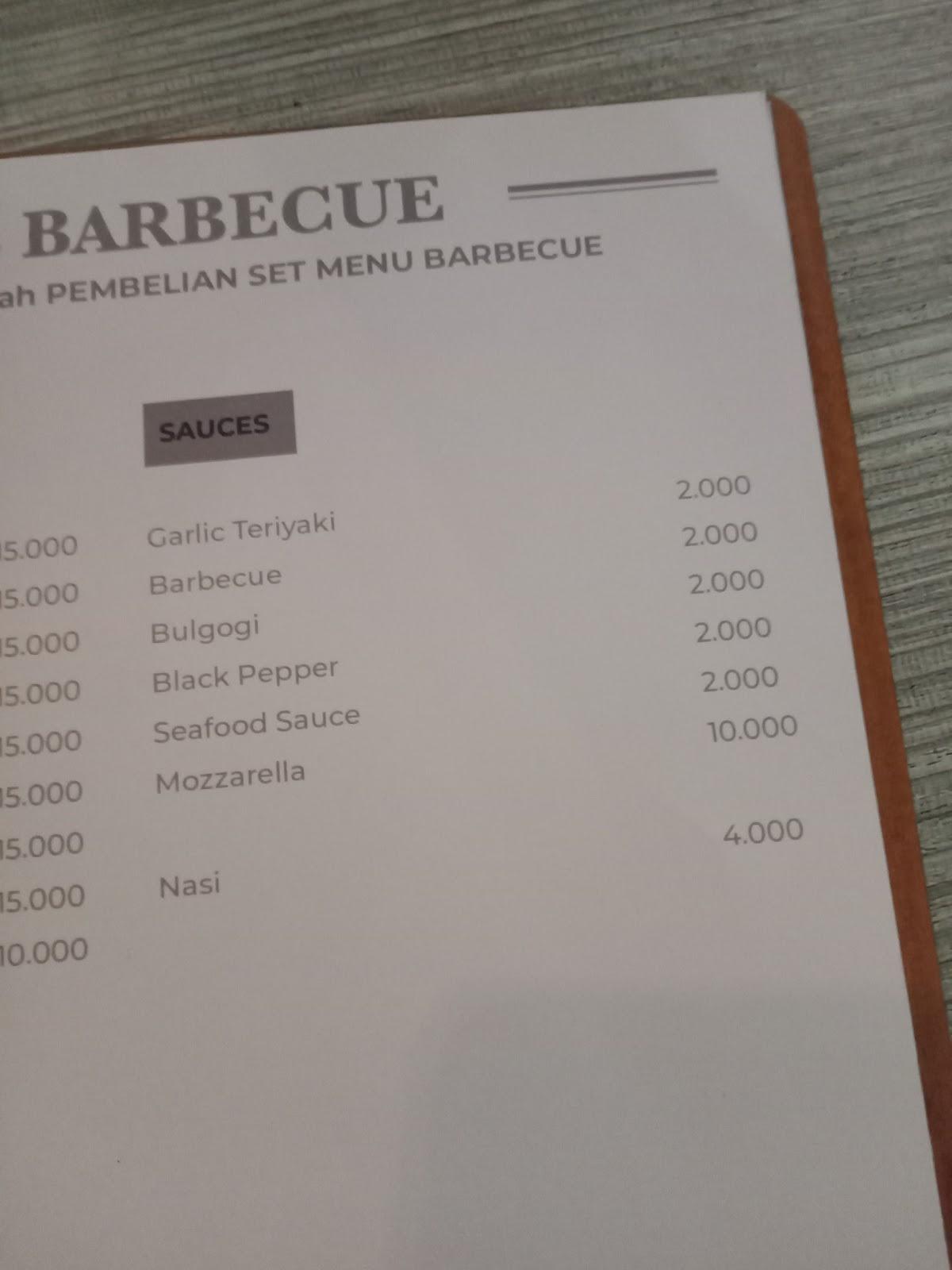 Menu at Hungrill Kitchen Barbecue and Suki, Semarang