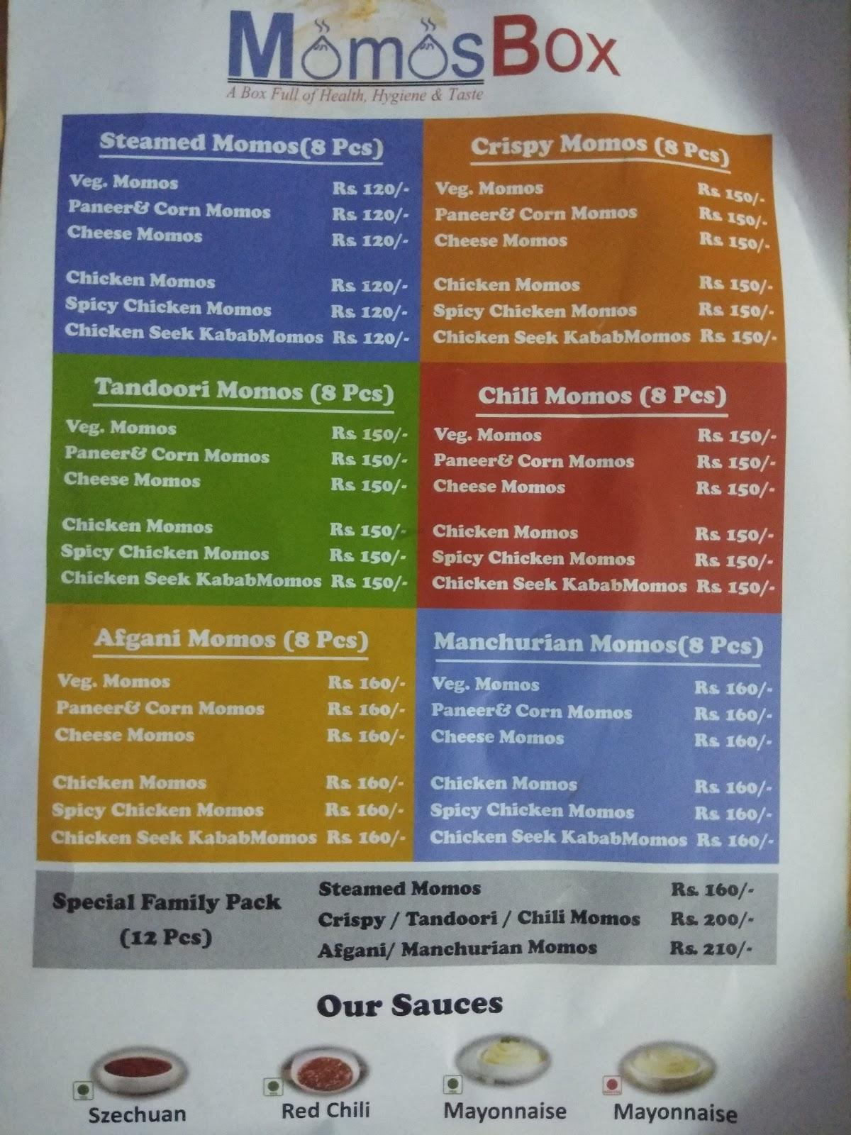 Menu at Momos Point, Noida