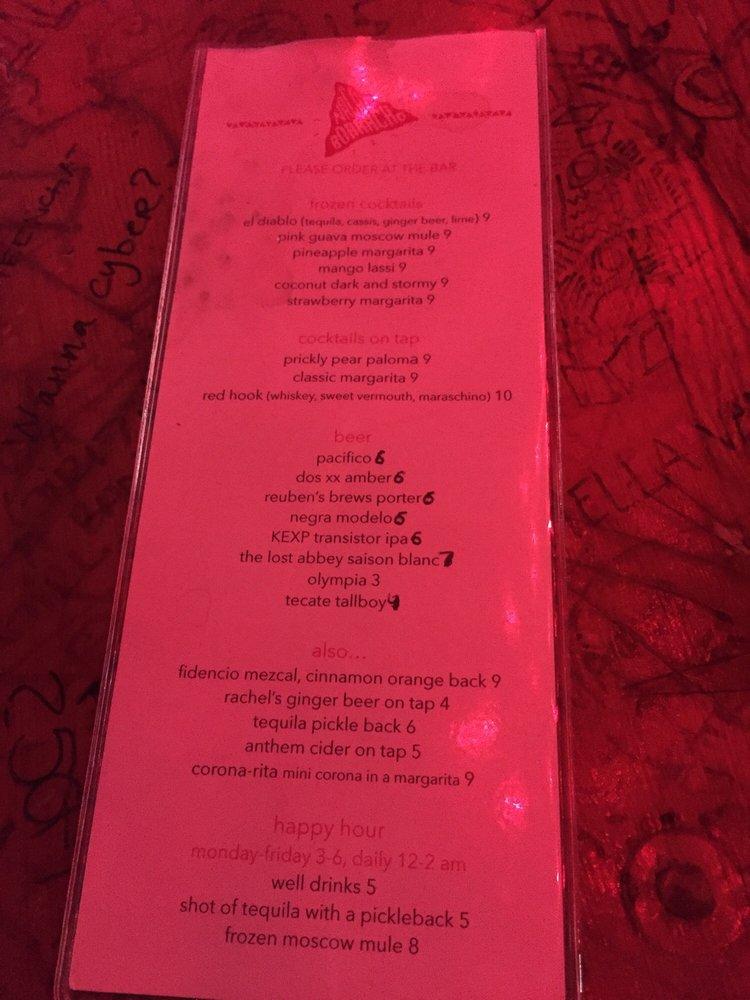 Menu at Nacho Borracho pub & bar, Seattle