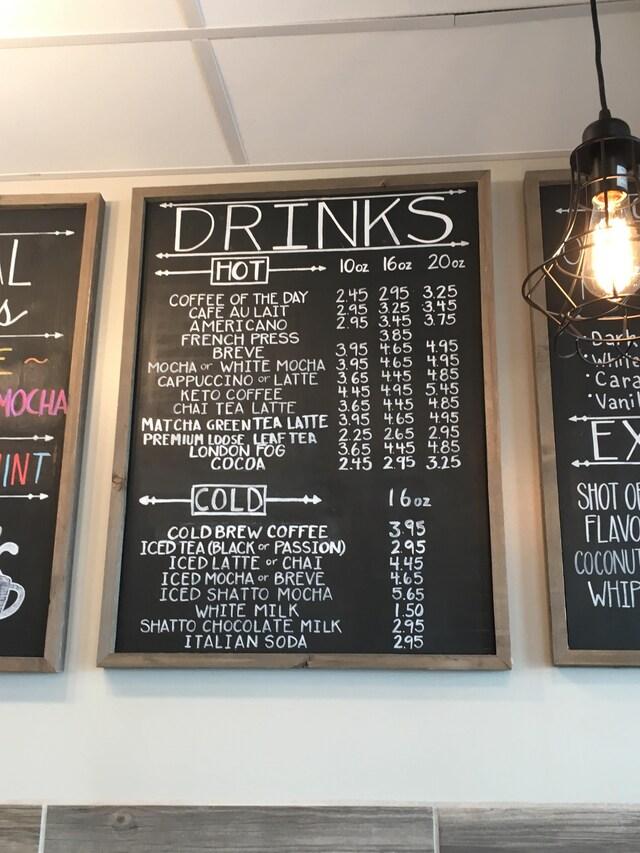 Menu at Over Flow Coffee House, Liberty
