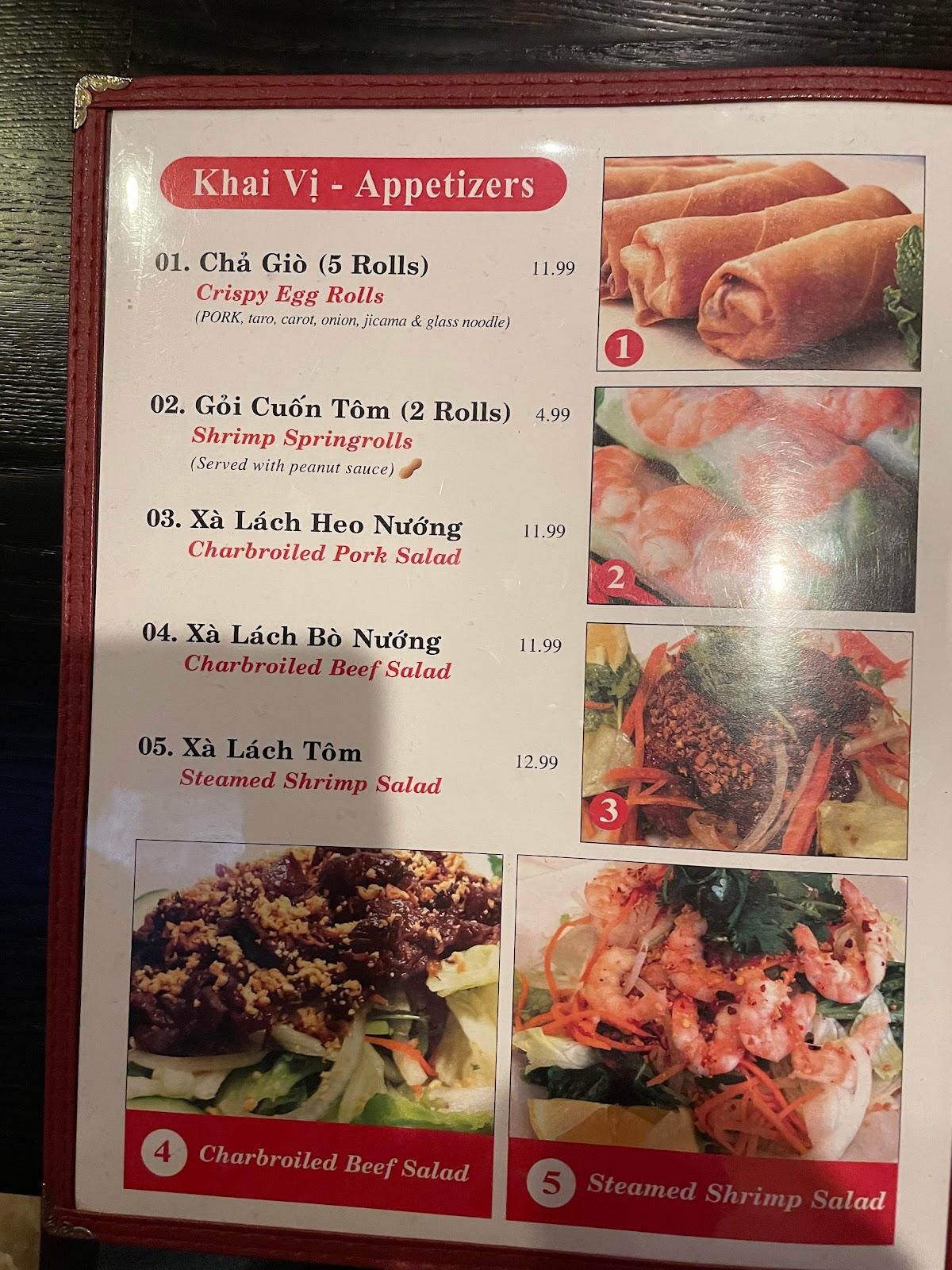 Menu at Pho Star Bowl restaurant, Riverside