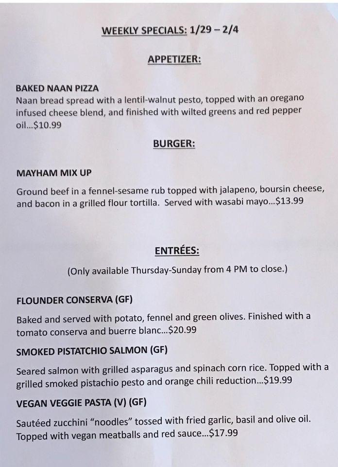 Menu at Crazy Burger Cafe and Juice Bar, Narragansett