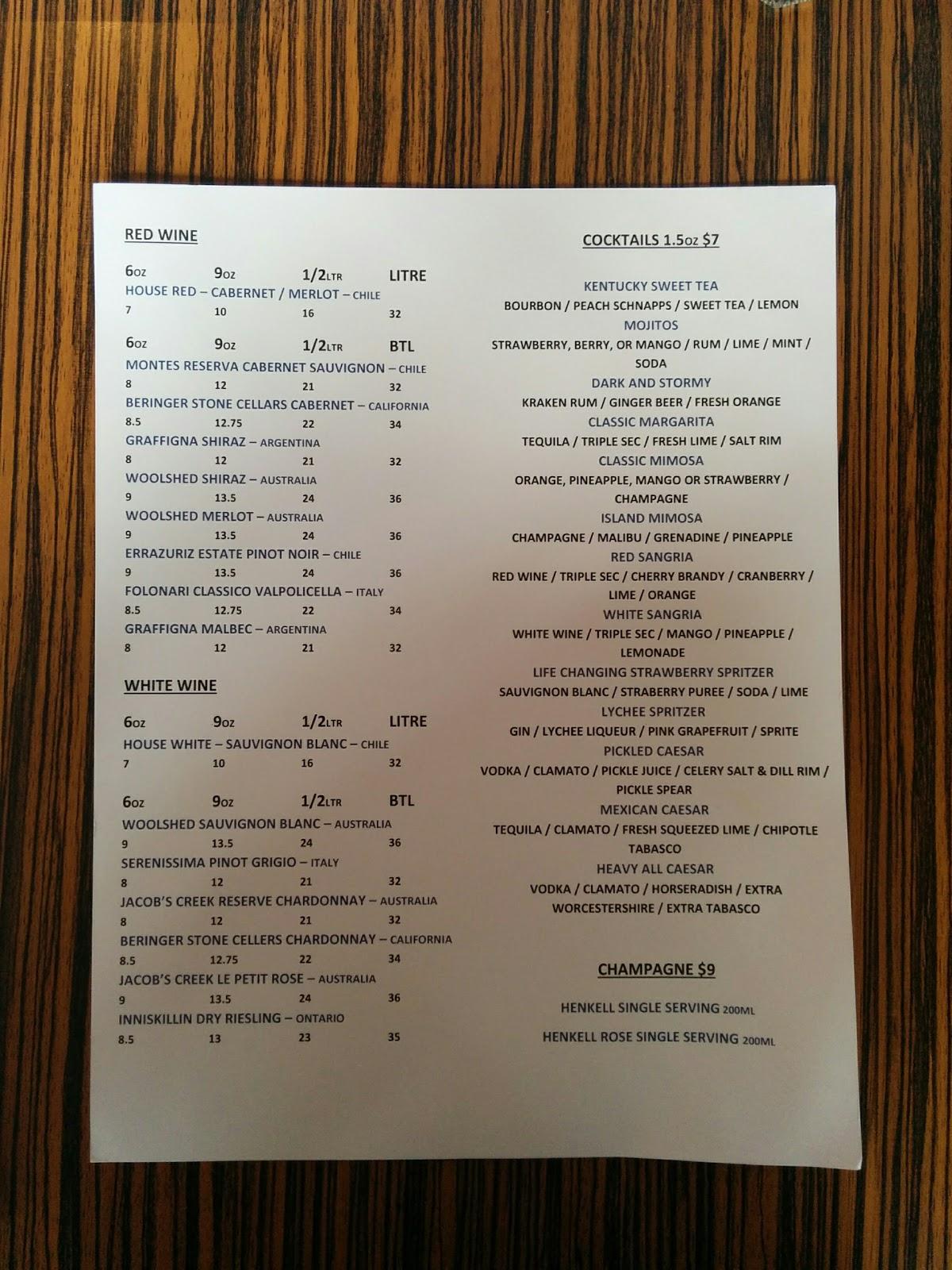 Menu at The Boondocks Eatery restaurant, Georgina