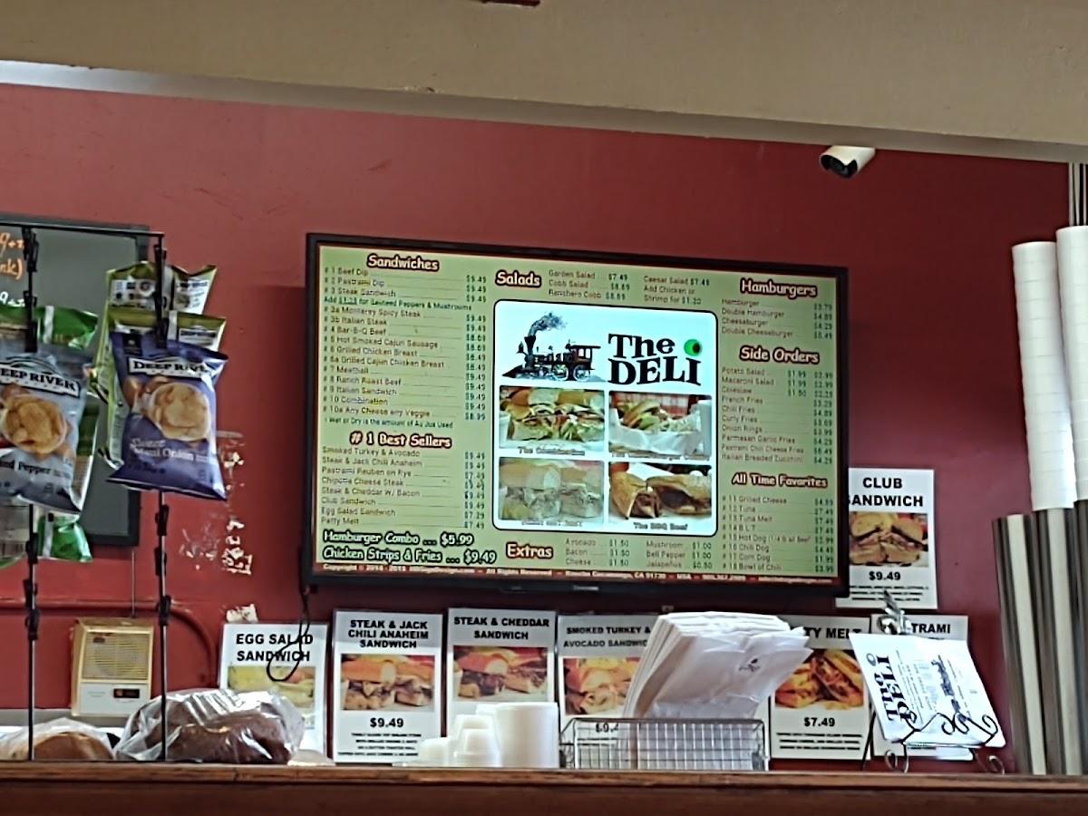 Menu at The Deli restaurant, Rancho Cucamonga, Foothill Blvd