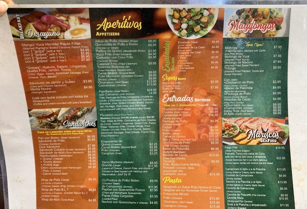 Menu at Magic 8 Sports Bar, Opa-locka