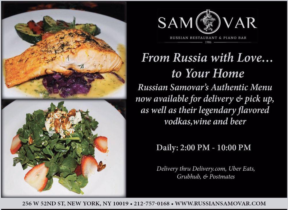 Menu at Russian Samovar pub & bar, West New York, 256 W 52nd St