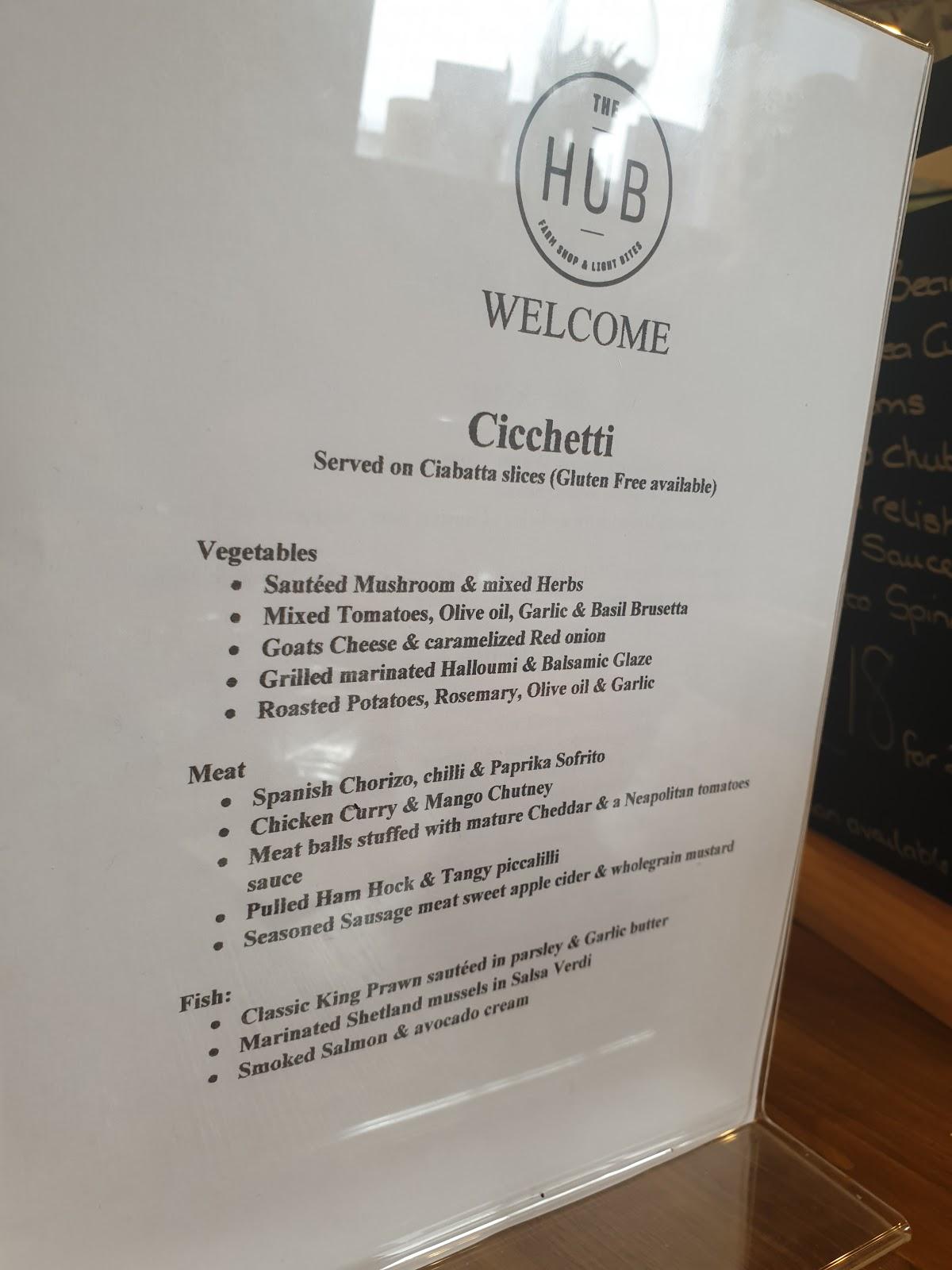 Menu at THE HUB - Farm Shop and Light Bites cafe, Broomfield