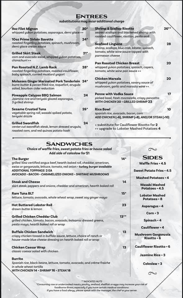 Menu at Citrus Restaurant, Milford