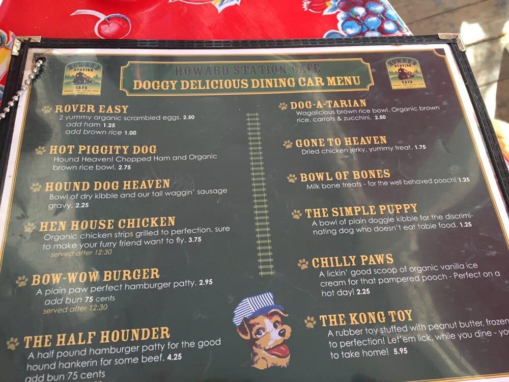 Menu at Howard Station Cafe, Occidental, Bohemian Hwy