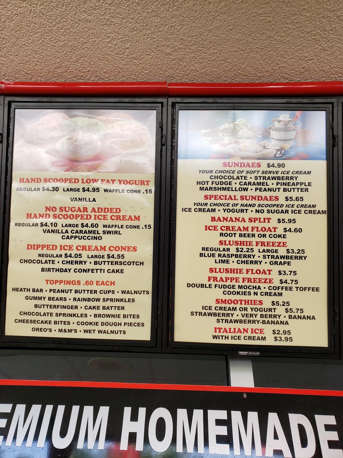 Menu at Bob's Twist N' Shake restaurant, Venice