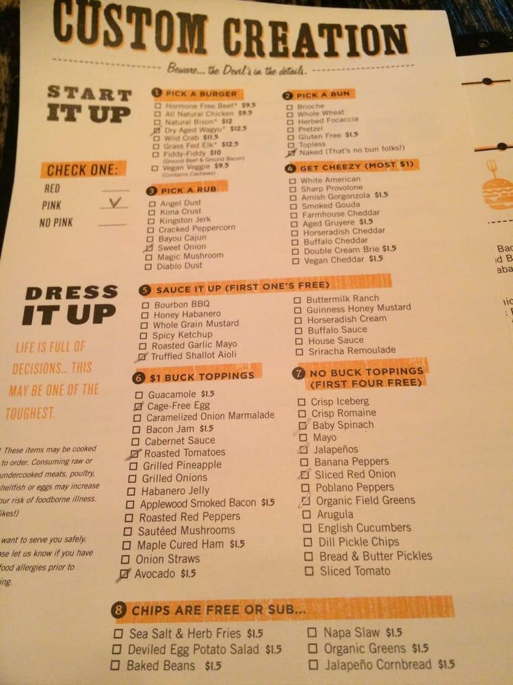 Menu at Burgatory pub & bar, Robinson Township