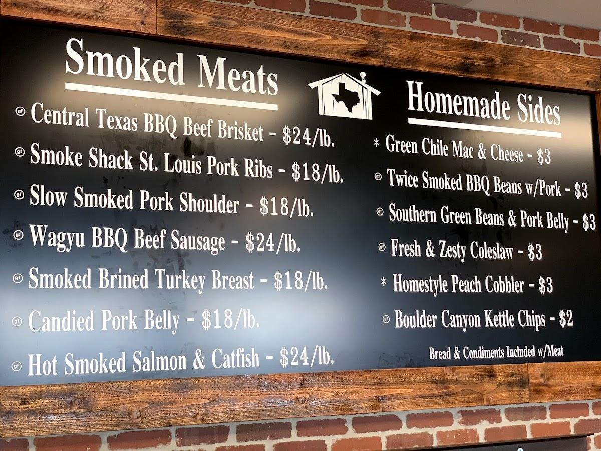 Menu at Wayne's Smoke Shack BBQ, Superior