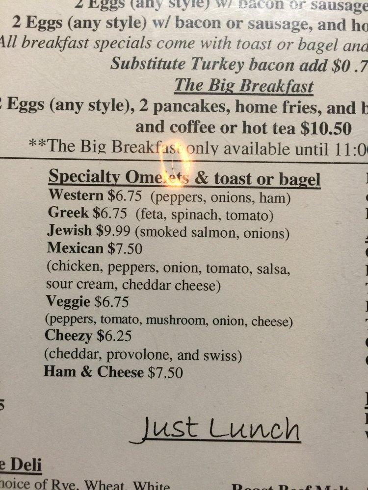 Menu at Scotty's Cafe, Columbus