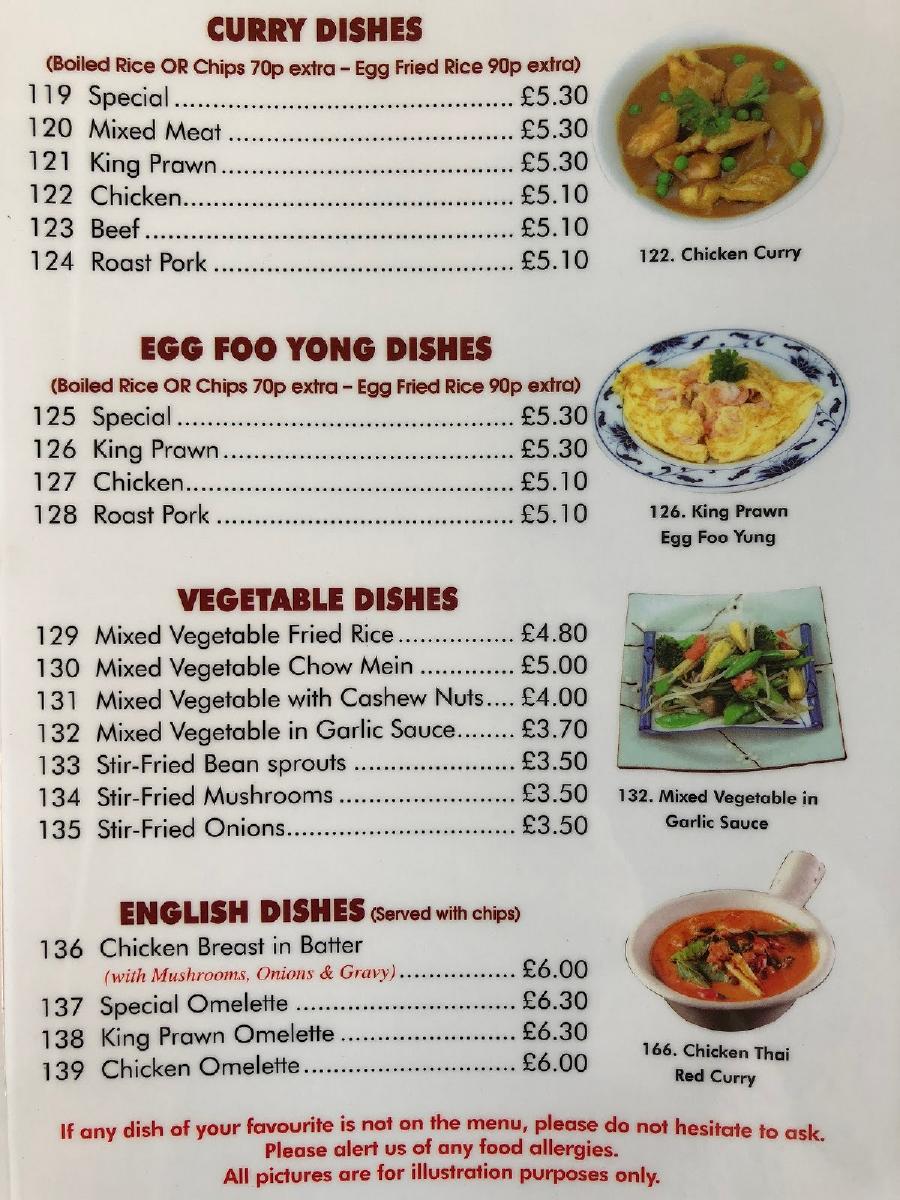 Menu at Tiger Inn Cleator Moor fast food, Cleator Moor