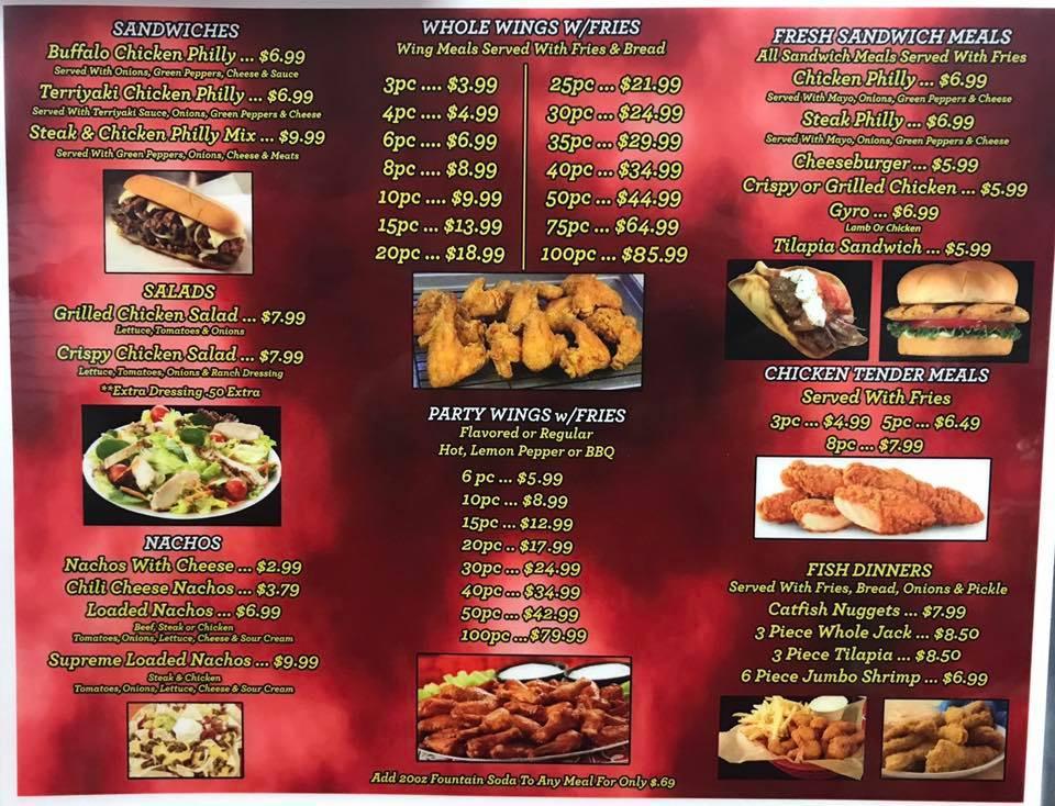 Carta de comida rápida 5 Star Market, San Luis