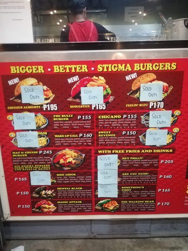 Carta del restaurante Burger Mania To-Go, Calamba