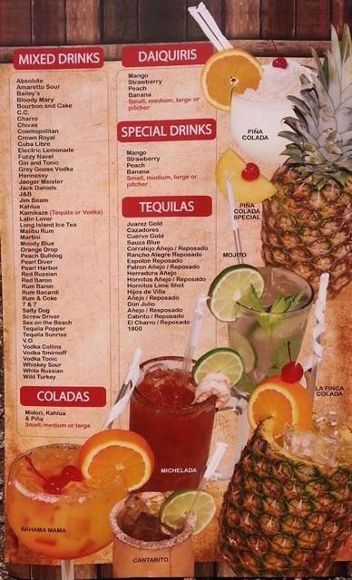 Menu at La Finca restaurant, Easley, E Main St