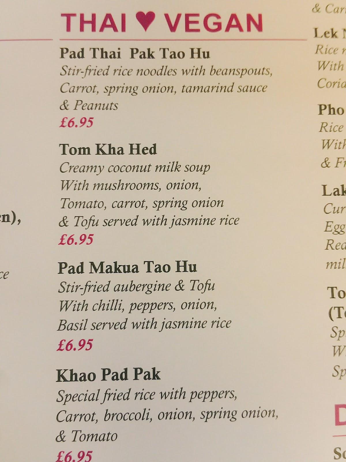 Menu at Mon Truly Thai (taste of bangkok cuisine) restaurant, London