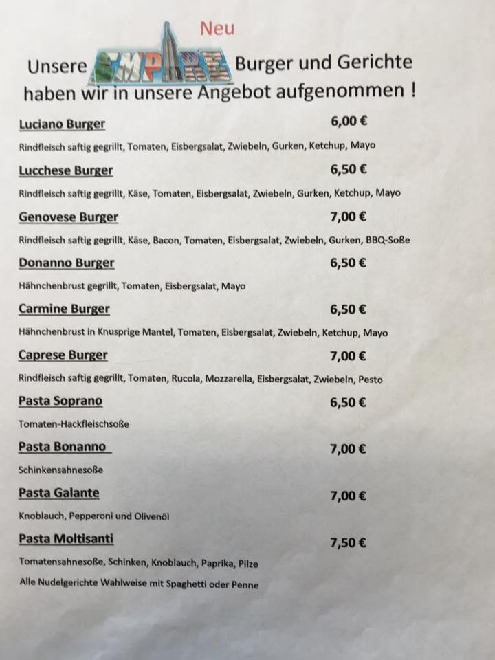 Carta de Restaurant Hungaria, Parchim