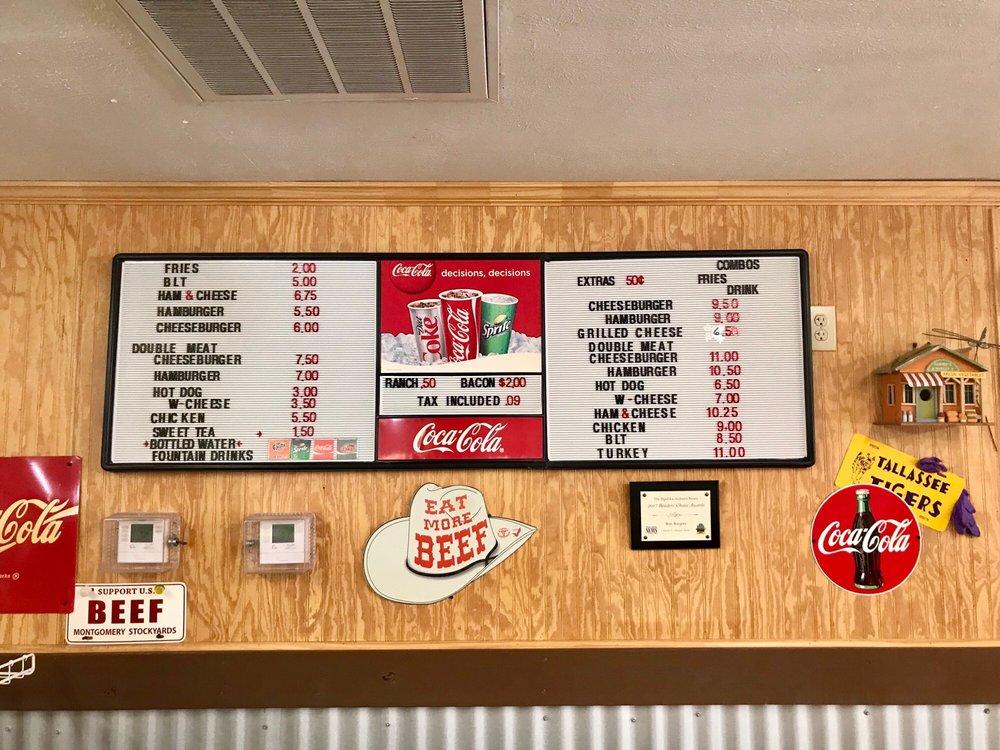 Menu at Sheila C's Burger Barn, Auburn