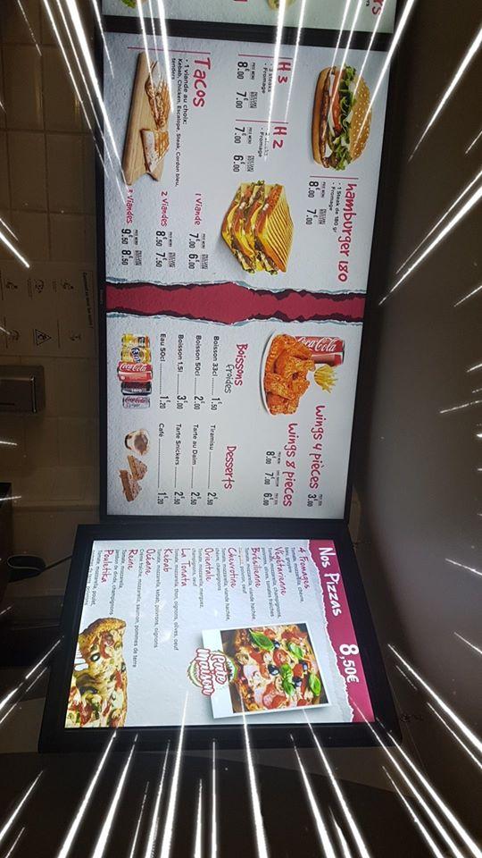 Menu at Mastro’s restaurant, Paris