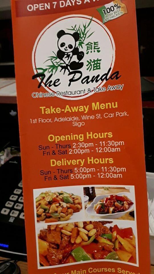 Carta de The Panda Chinese Restaurant & takeaway, Sligo