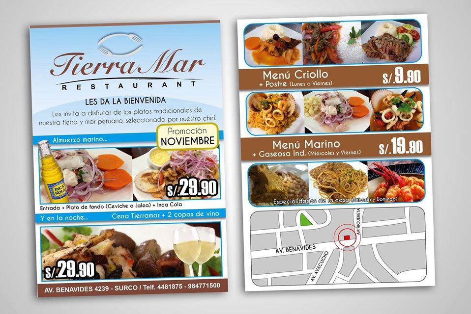 Menu at Terra mar restaurant, La Molina