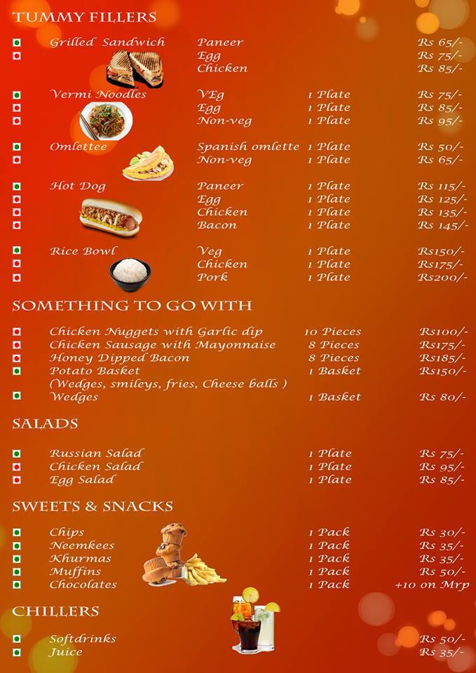Menu at Midnight Hungry Panda, Bengaluru