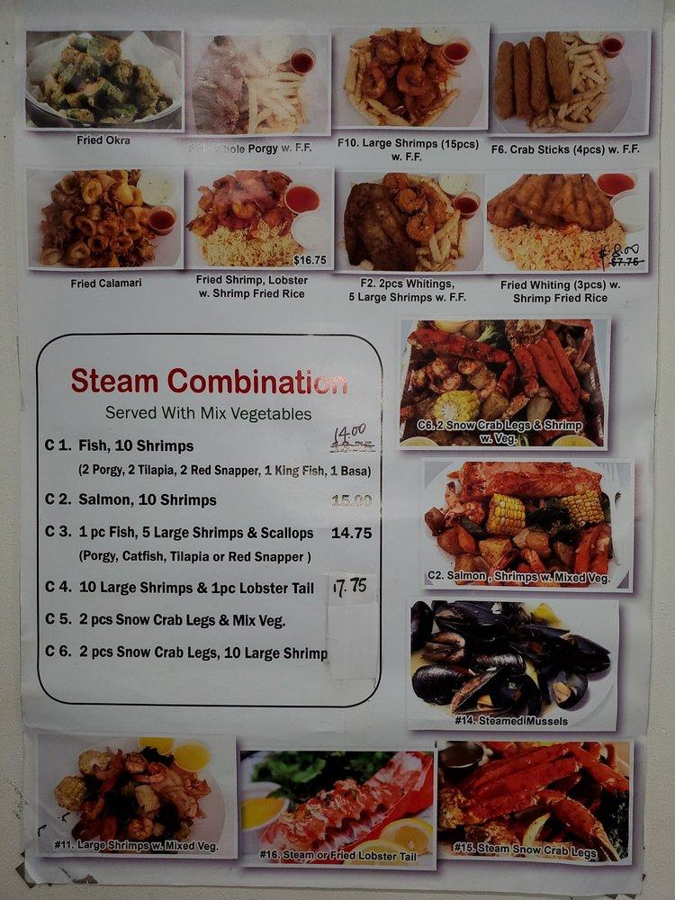 Menu at Ocean King restaurant, New York City, 486 Tompkins Ave