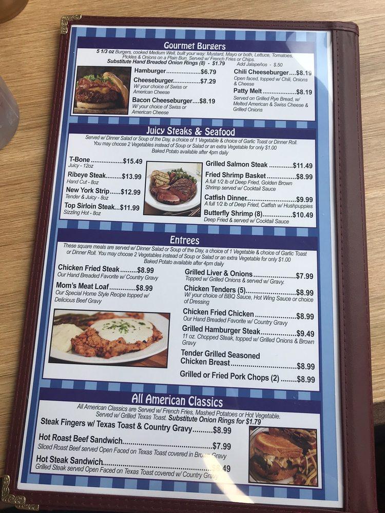 Menu at Benbrook Cafe, Fort Worth