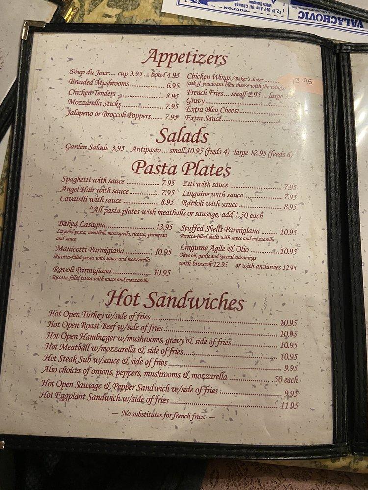 Menu at Bosco's pub & bar, Amsterdam