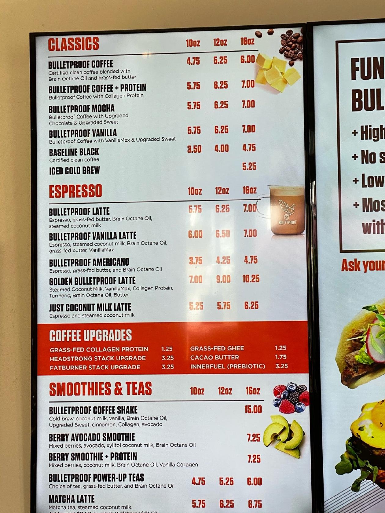 Menu at Upgrade Café cafe, Santa Monica, Main St