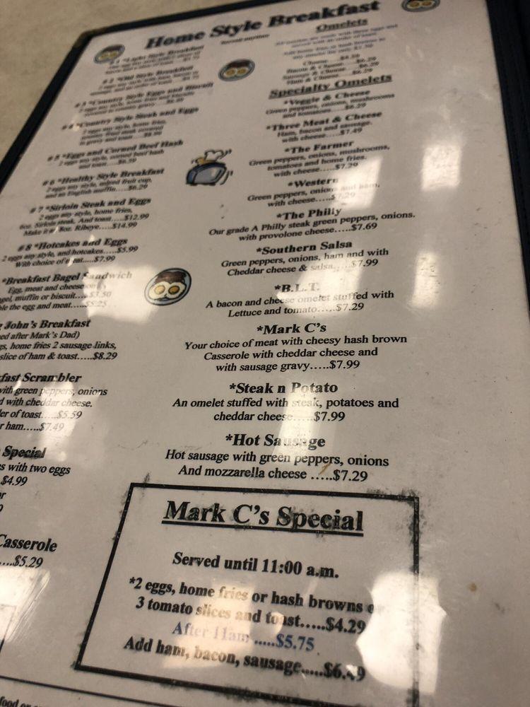 Menu at Mark C's Diner restaurant, Uniontown, 6 Oliver Rd suite 110