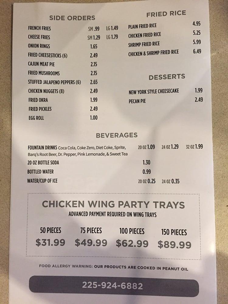 Menu at PoBoy USA restaurant, Baton Rouge, Florida Blvd