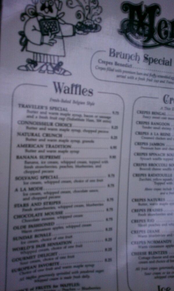 Menu at Belgian Cafe, Solvang