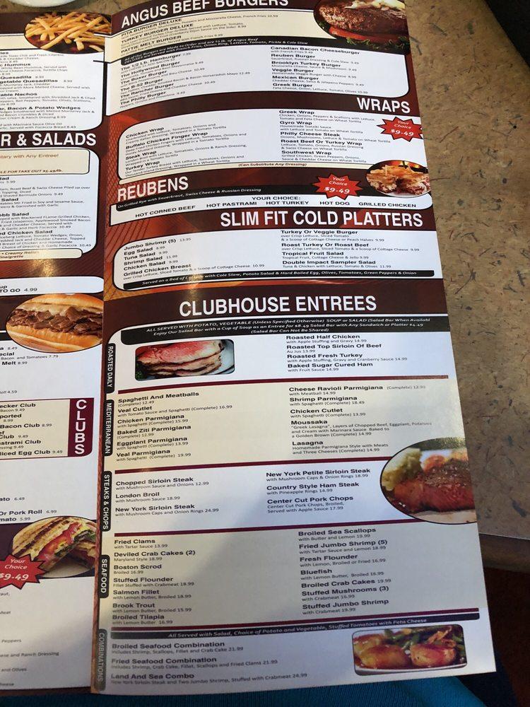 Menu at Club House Diner, Bensalem, Street Rd