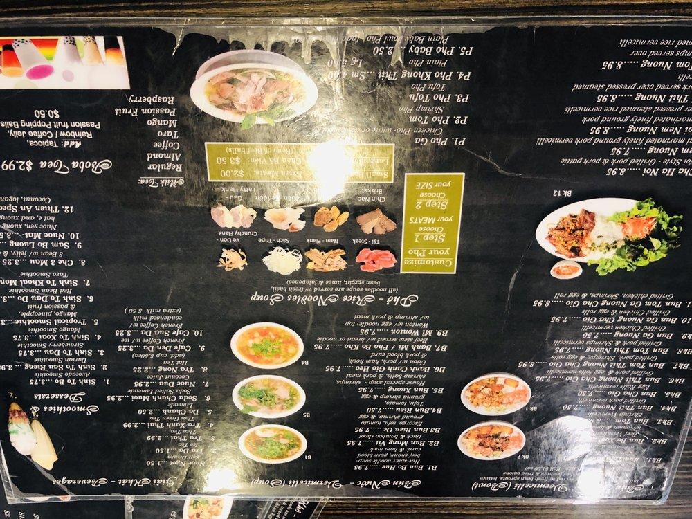 Menu at Thien An Sandwiches restaurant, Houston