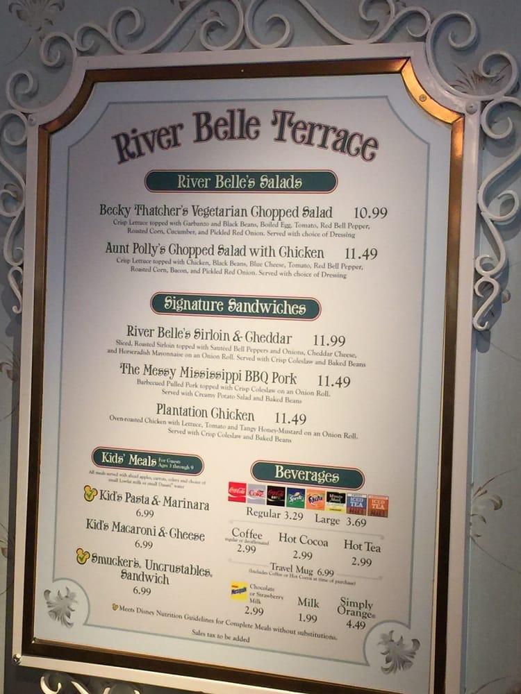 Menu at River Belle Terrace BBQ, Anaheim, Disneyland Dr