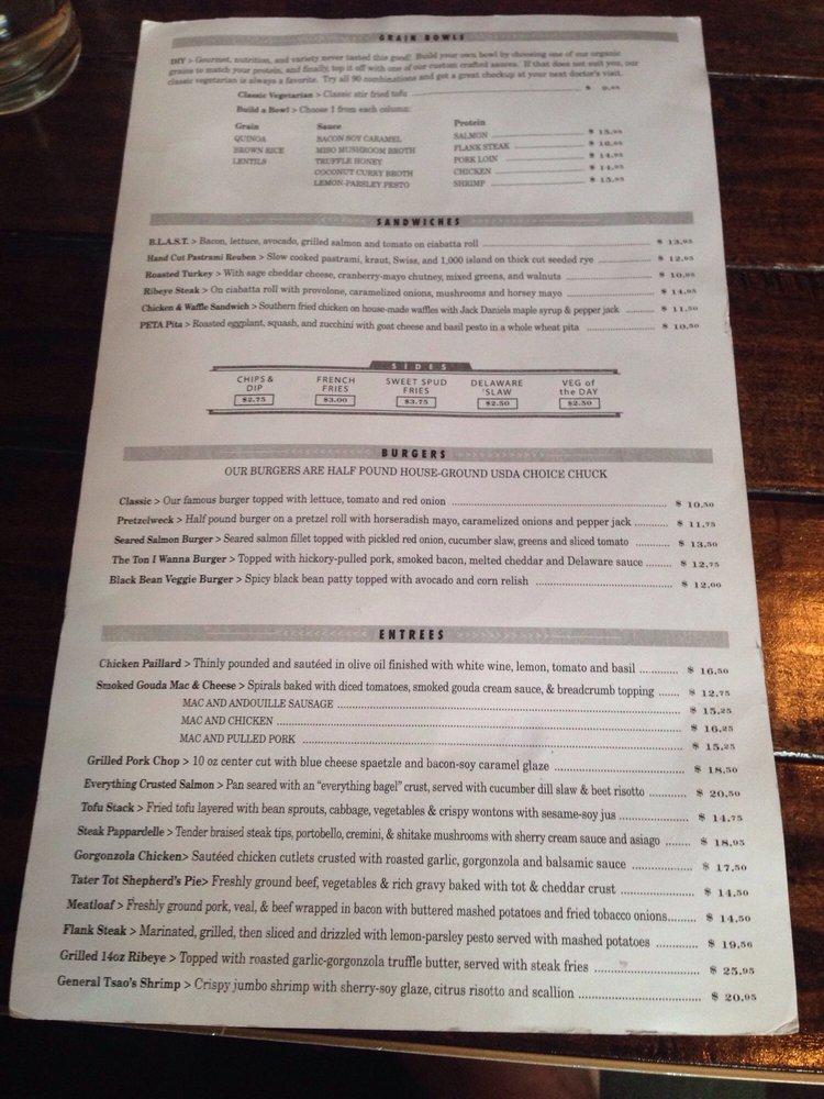 Menu at The Delaware Pub & Grill, Buffalo, Delaware Ave