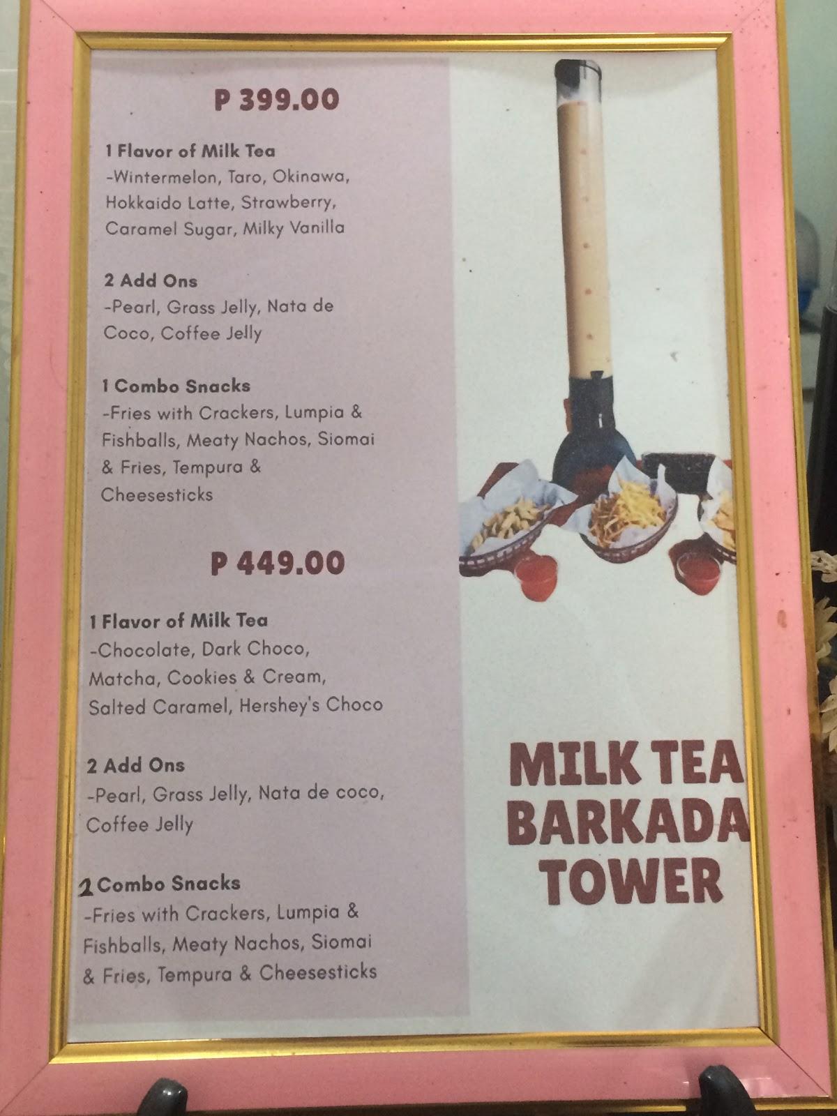 Menu at BeauTEA Milk Tea Hub restaurant, Dingle