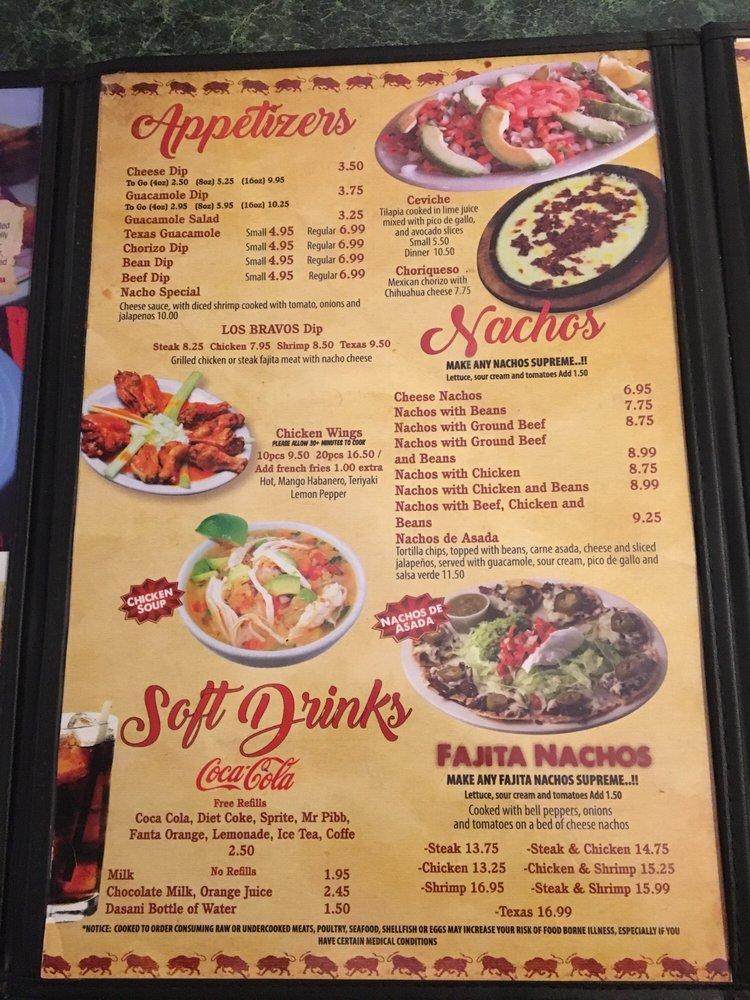 Menu at Los Bravos Mexican Restaurant, Conyers, Salem Rd SE #2097