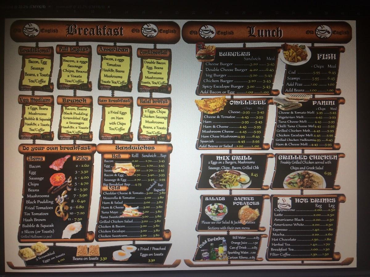 Menu at People's Choice Cafe, London